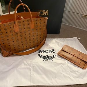 MCM | Bags | Mcm Munchen Xl Visetos Tote Cognac Birkin Style | Poshmark